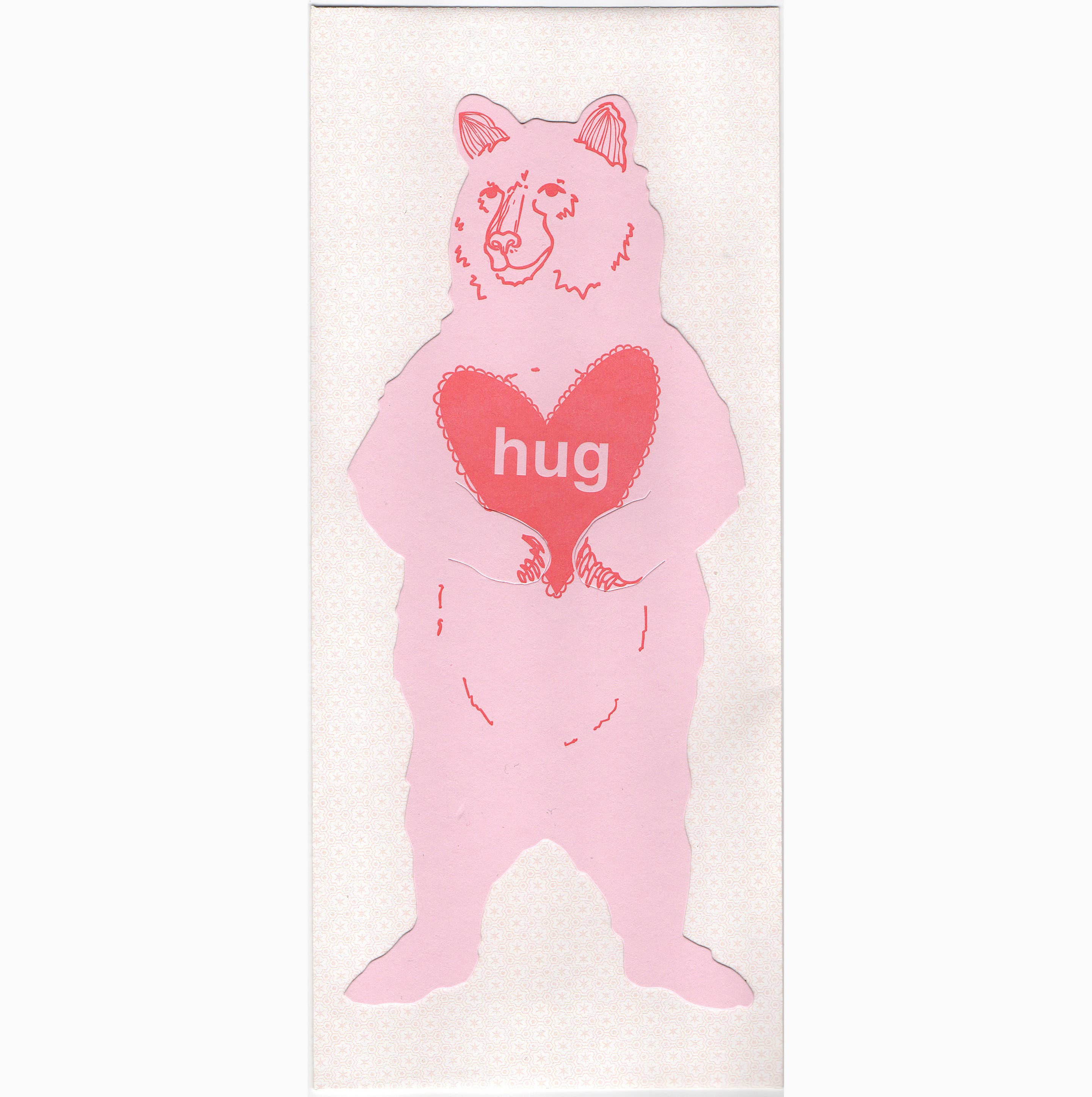 Blackbird Letterpress - Valentine bear hug gift card – She Loves Me